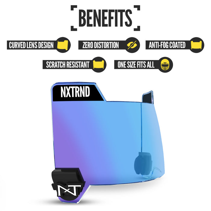 NXTRND VZR3® Clear Blue Football Visor