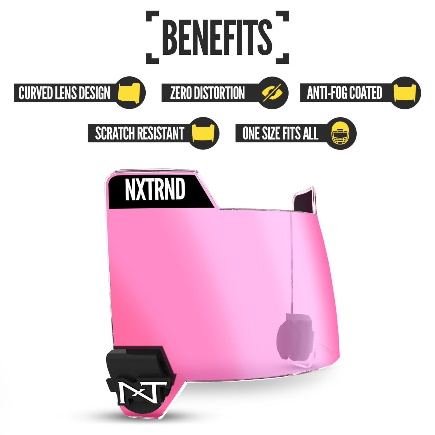 NXTRND VZR3® Clear Pink Football Visor