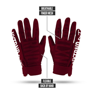 NXTRND G1® Football Gloves Maroon