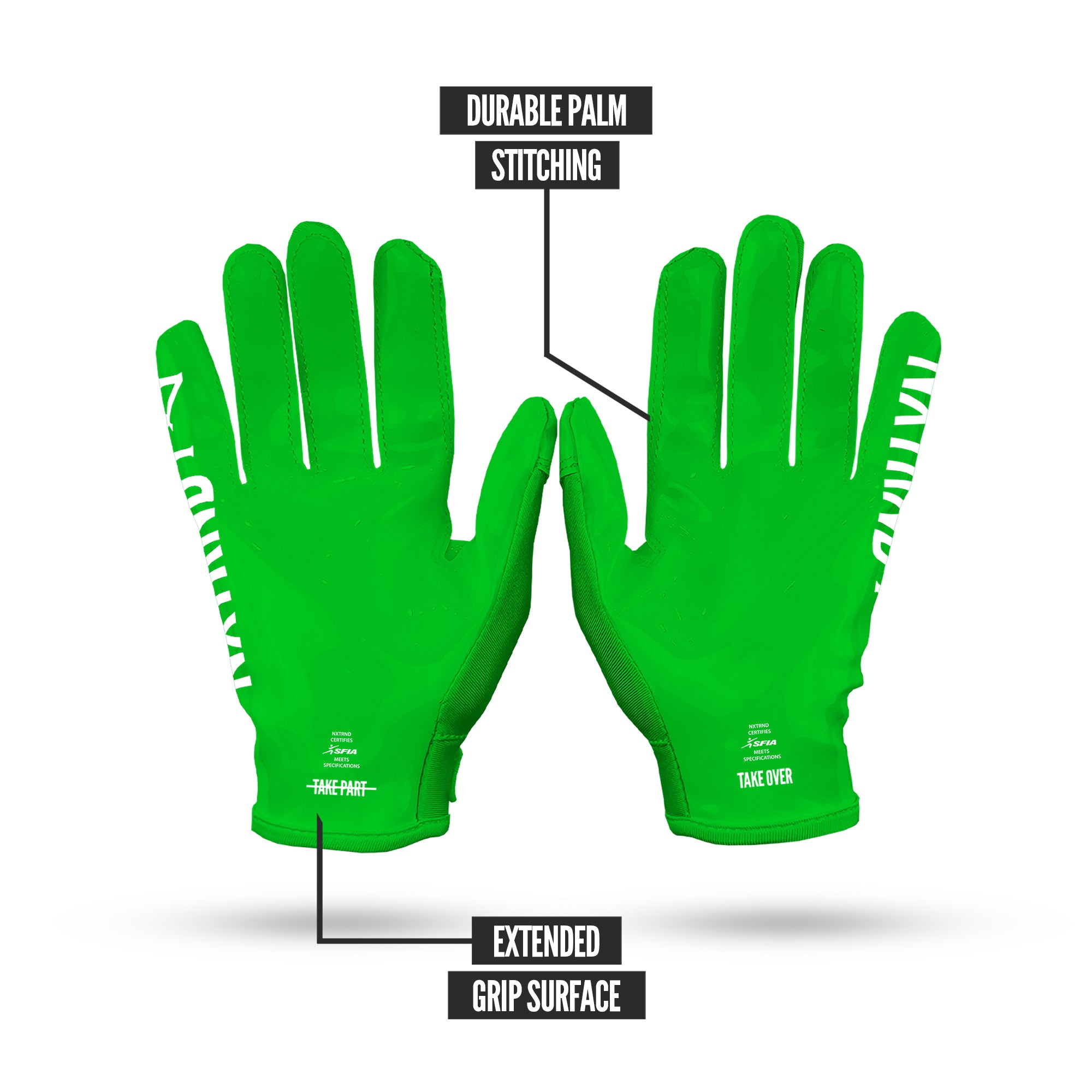 NXTRND G1 Football Gloves Green