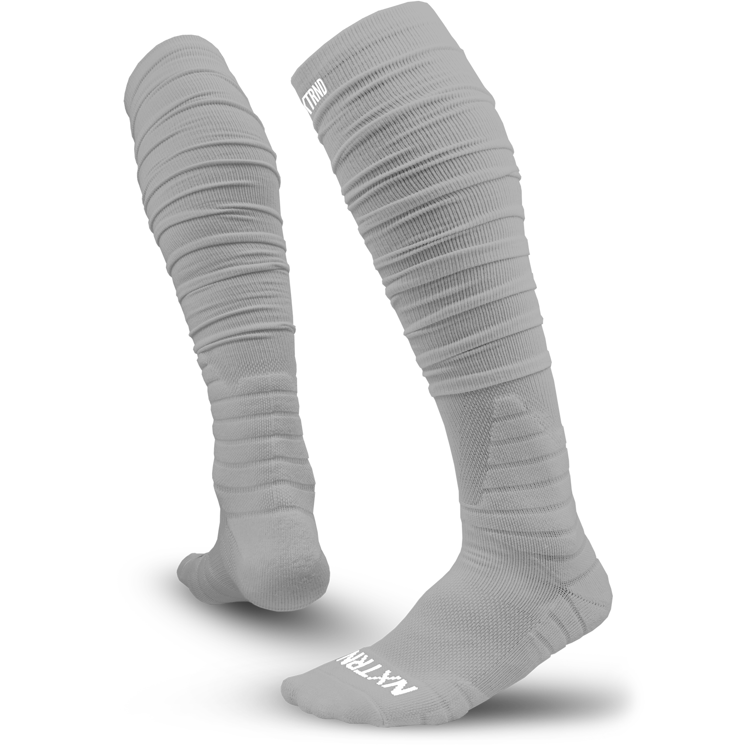 NXTRND XTD Padded Scrunch Football Socks Light Grey