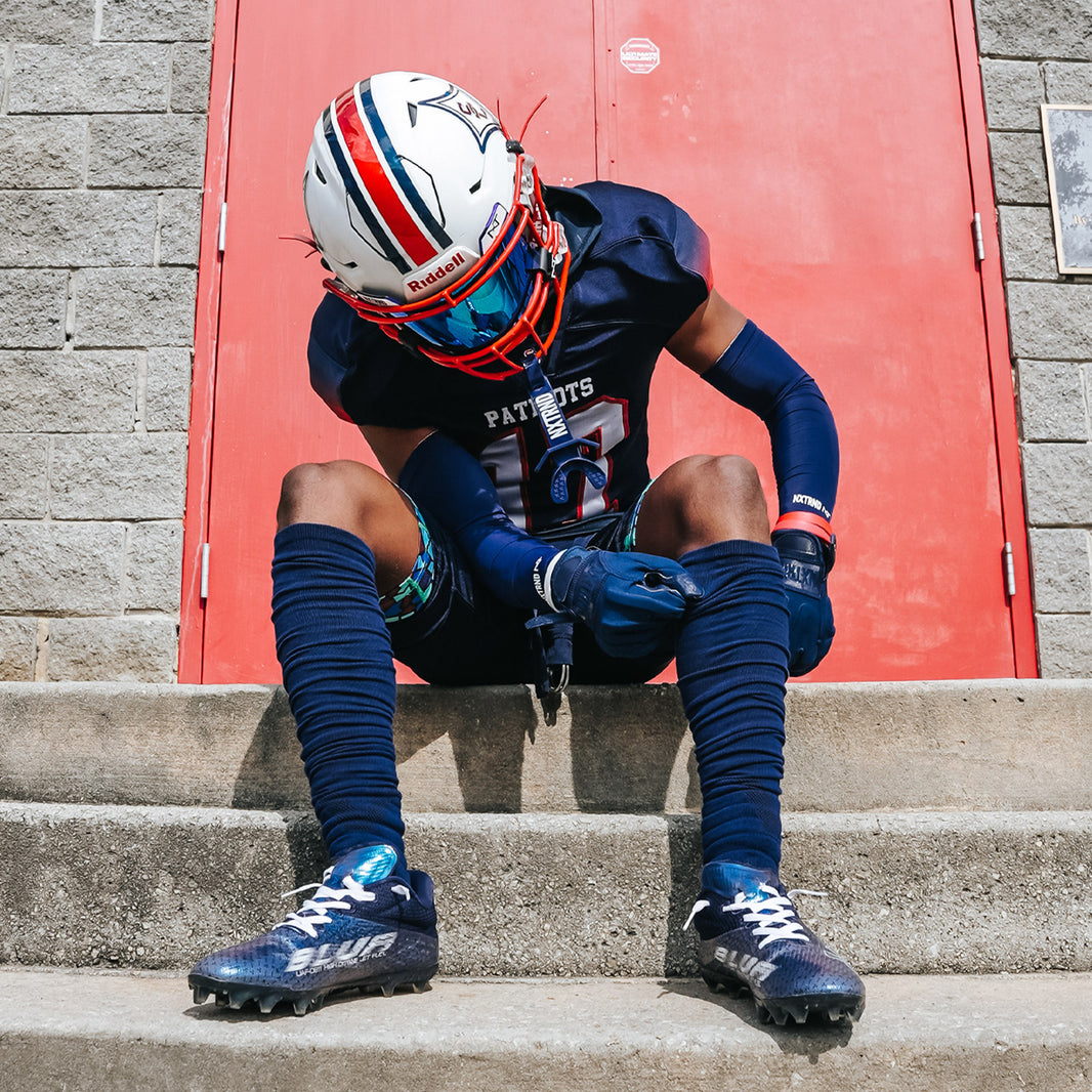 NXTRND XTD Padded Scrunch Football Socks Navy Blue
