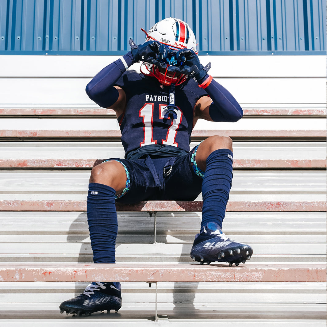 NXTRND XTD Padded Scrunch Football Socks Navy Blue