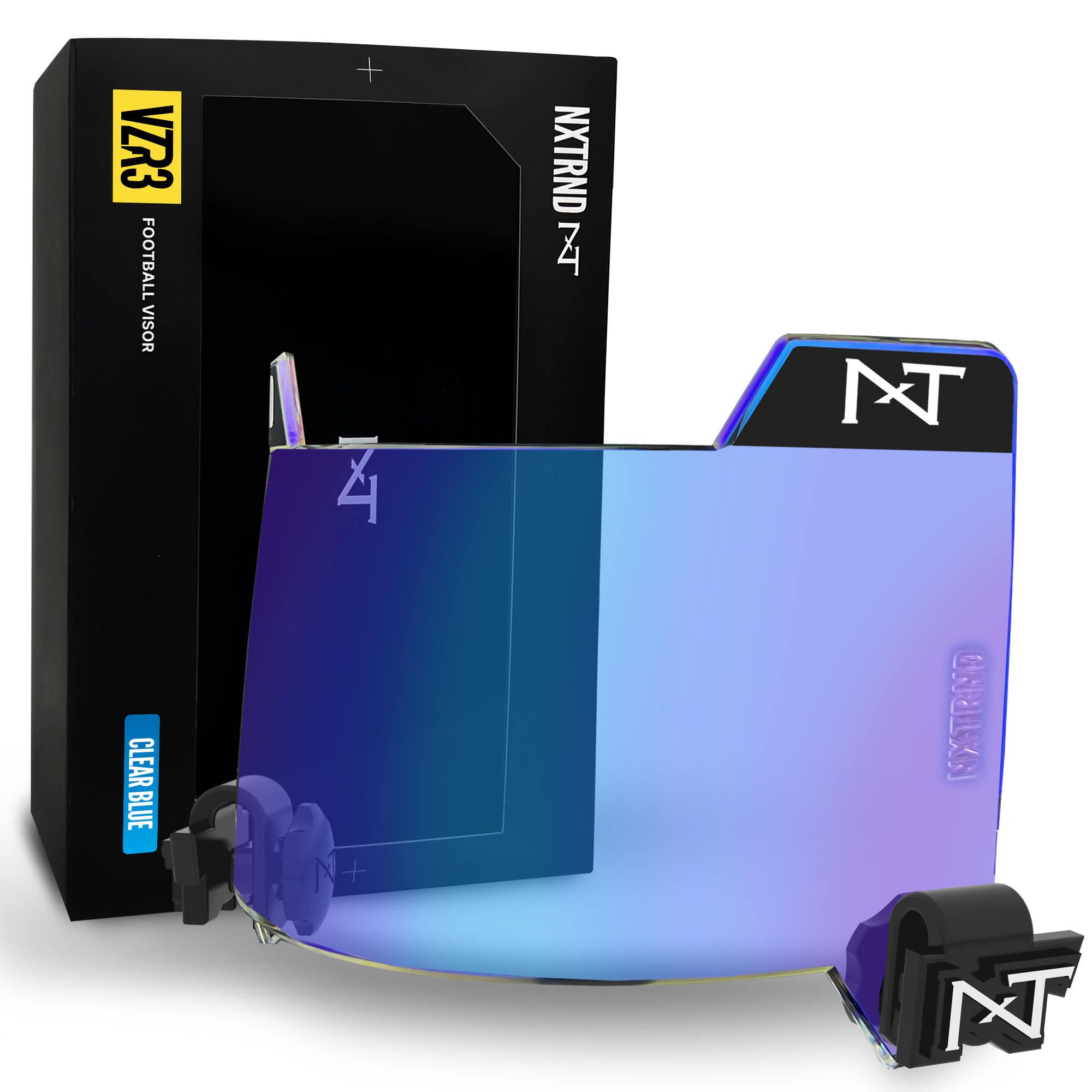 NXTRND VZR3® Clear Blue Football Visor
