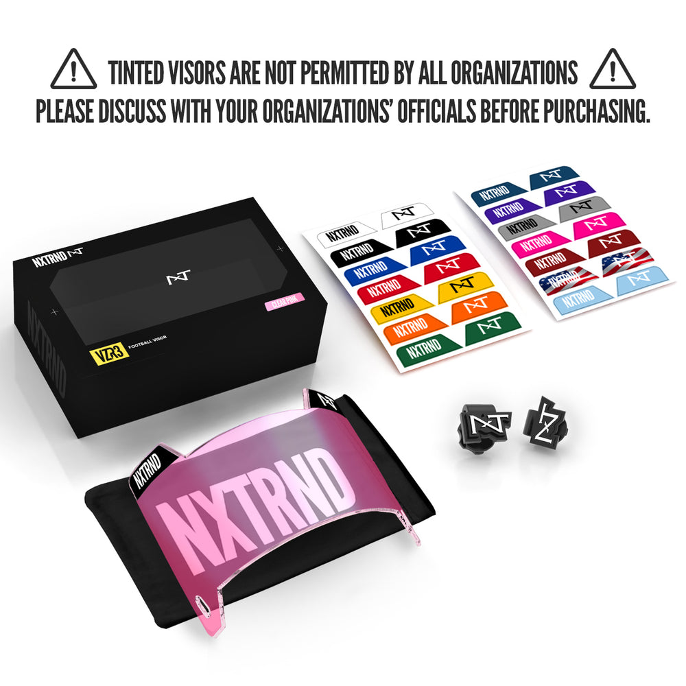 NXTRND VZR3® Clear Pink Football Visor