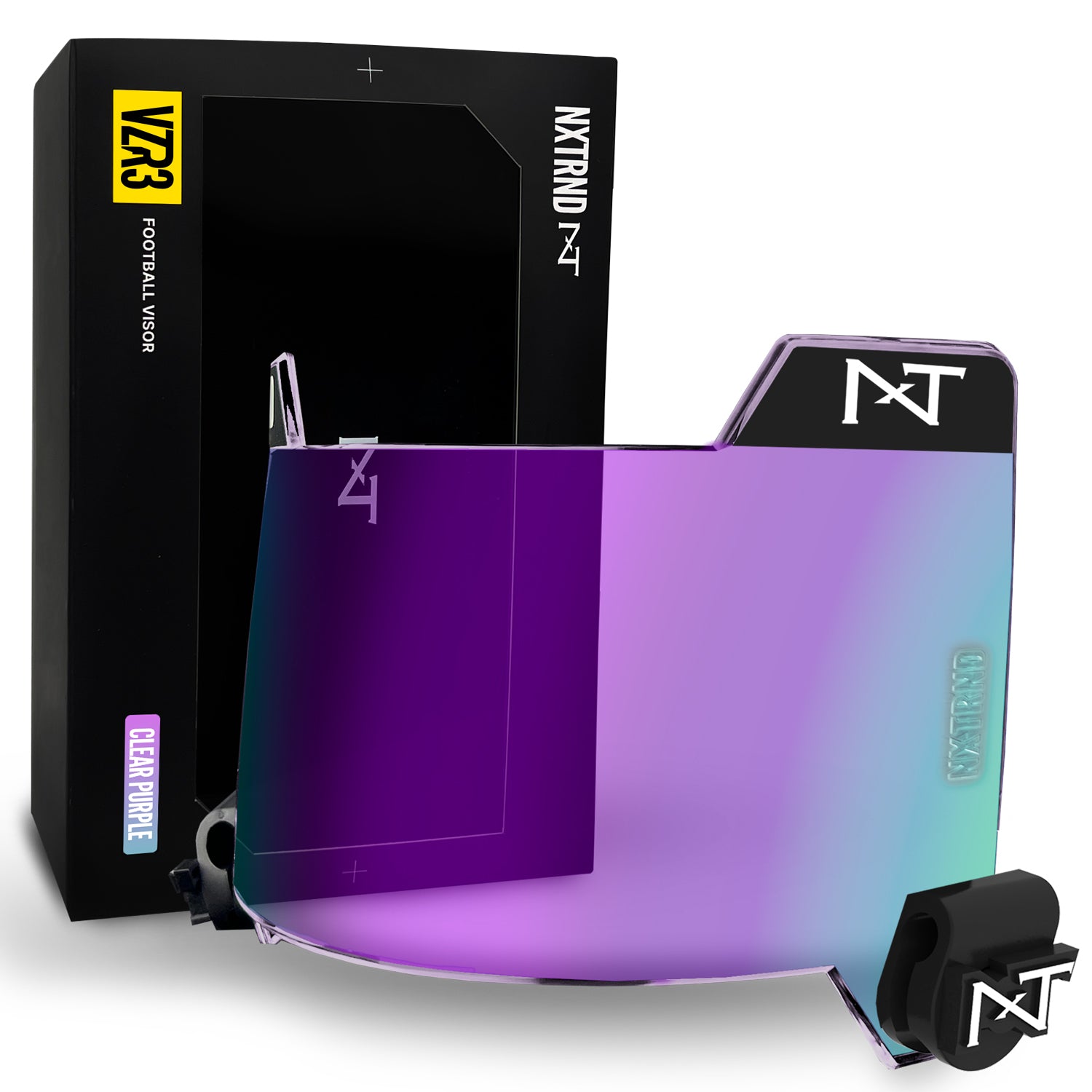 NXTRND VZR3® Clear Purple Football Visor