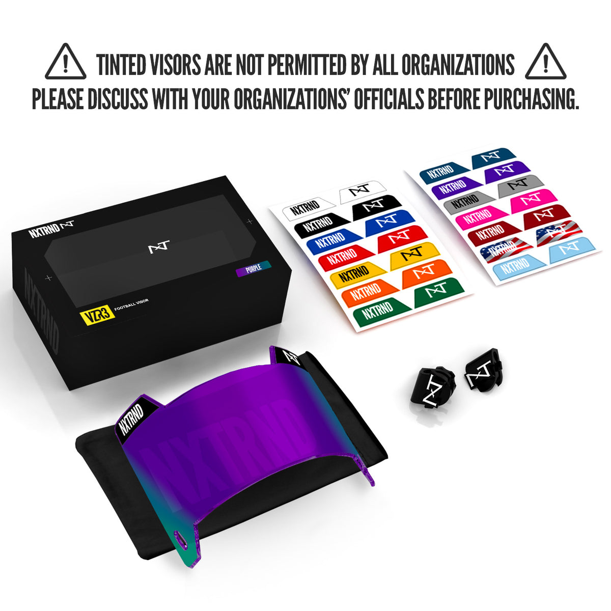 NXTRND VZR3® Purple Football Visor