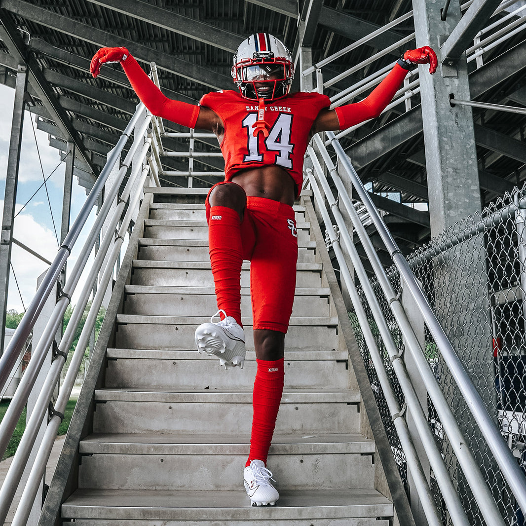 NXTRND XTD Padded Scrunch Football Socks Red