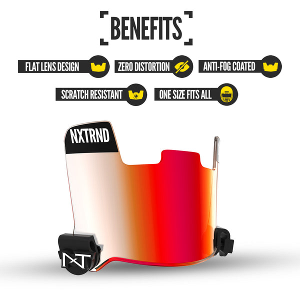 NXTRND VZR1® Clear Red Football Visor