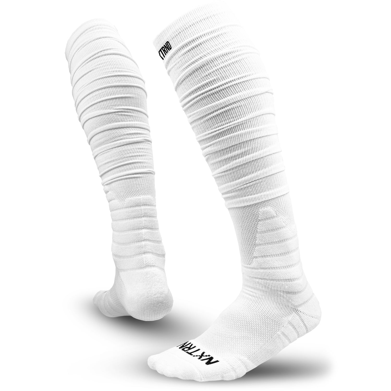 NXTRND XTD Padded Scrunch Football Socks White