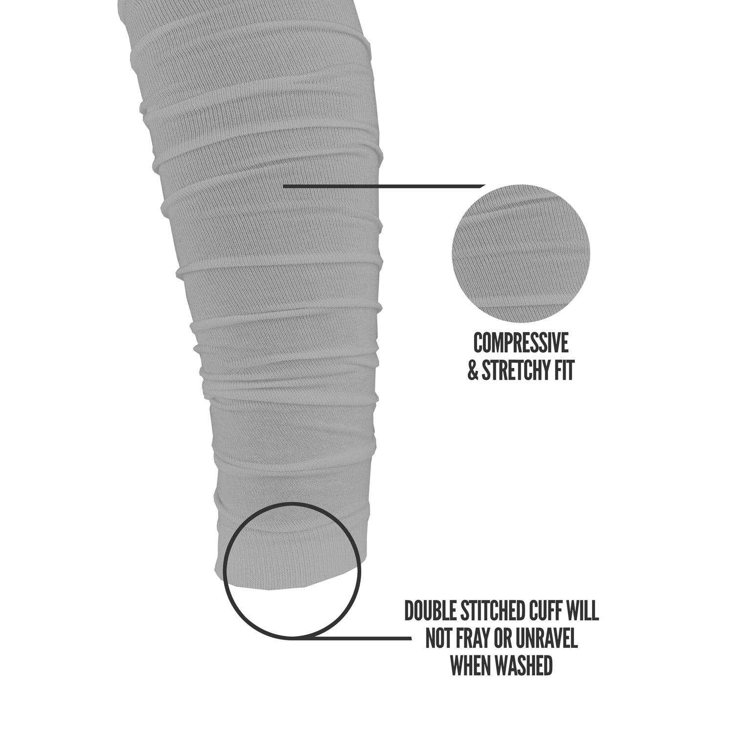 NXTRND Football Leg Sleeves Light Grey